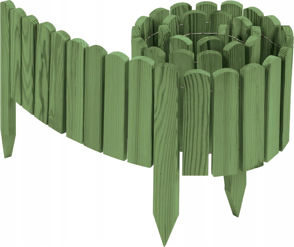 Trávníkový Lem Zahradní Palisáda Dřevěný zahradní plot 20 x 200 cm