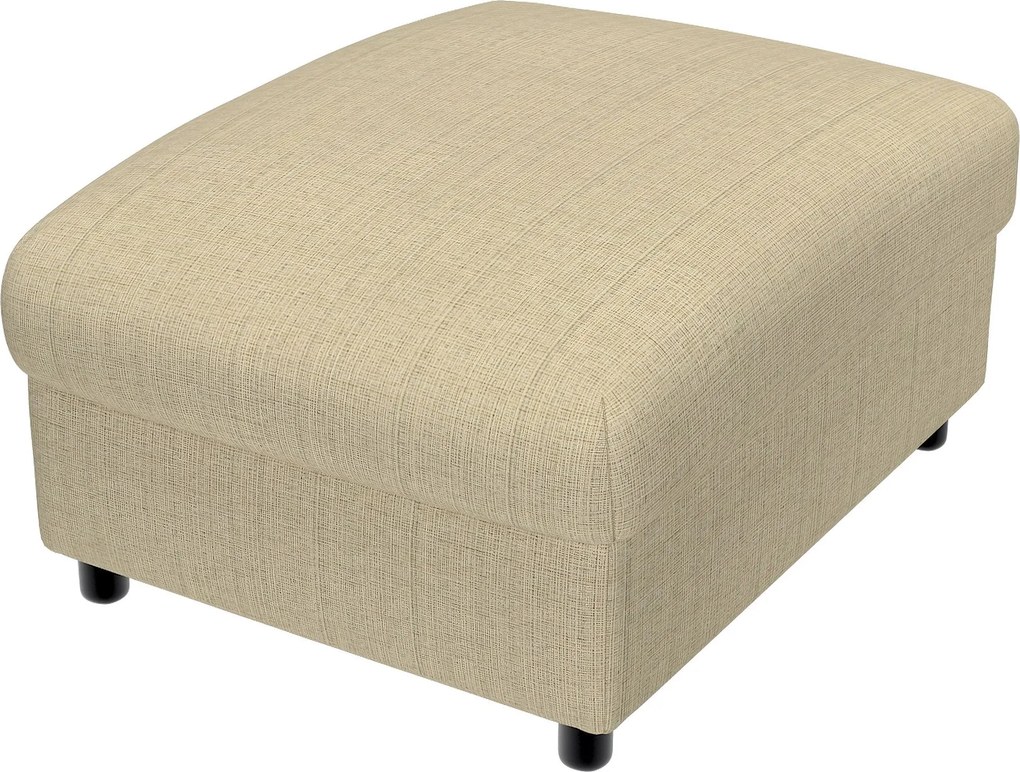 Potah na podnožku Vimle barva béžová látka pletený vzor
