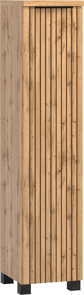 XXXLutz MIDI SKŘÍŇKA, černá, dub wotan, 30/130/35 cm Held - Online Only koupelnové skříňky - 000307017907