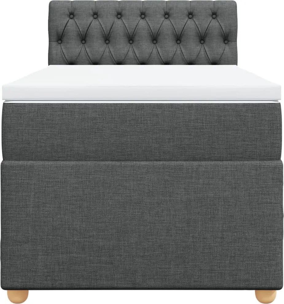 Box spring postel s matrací tmavě šedá 90x190 cm textil 3286543