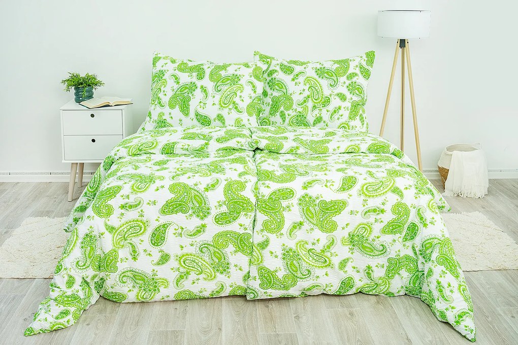 Stanex Ložní povlečení krepové green (LS209) rozměr: 90 x 70 cm, Zapínání: Knoflíkové