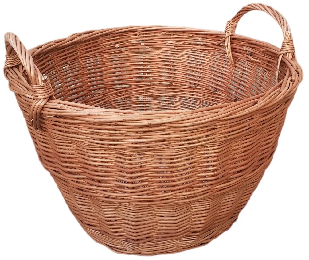 HRADIL Proutěný koš na dřevo a slámu kulatý 60 cm TOMIK II. přírodní