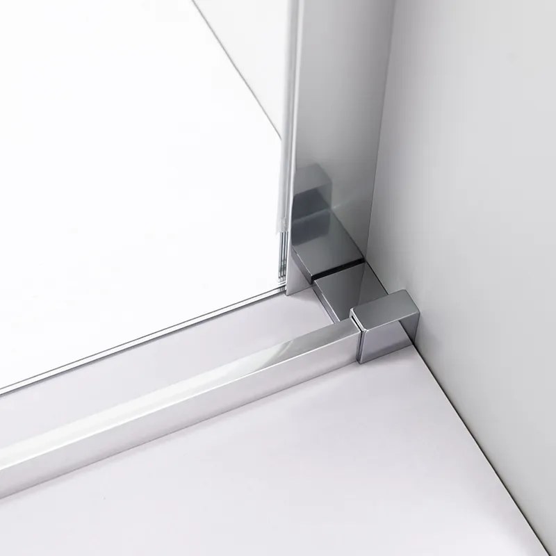 BPS-koupelny Posuvné sprchové dveře HYD-ATA 140 chrom/transparent pro instalaci do niky - bez vaničky