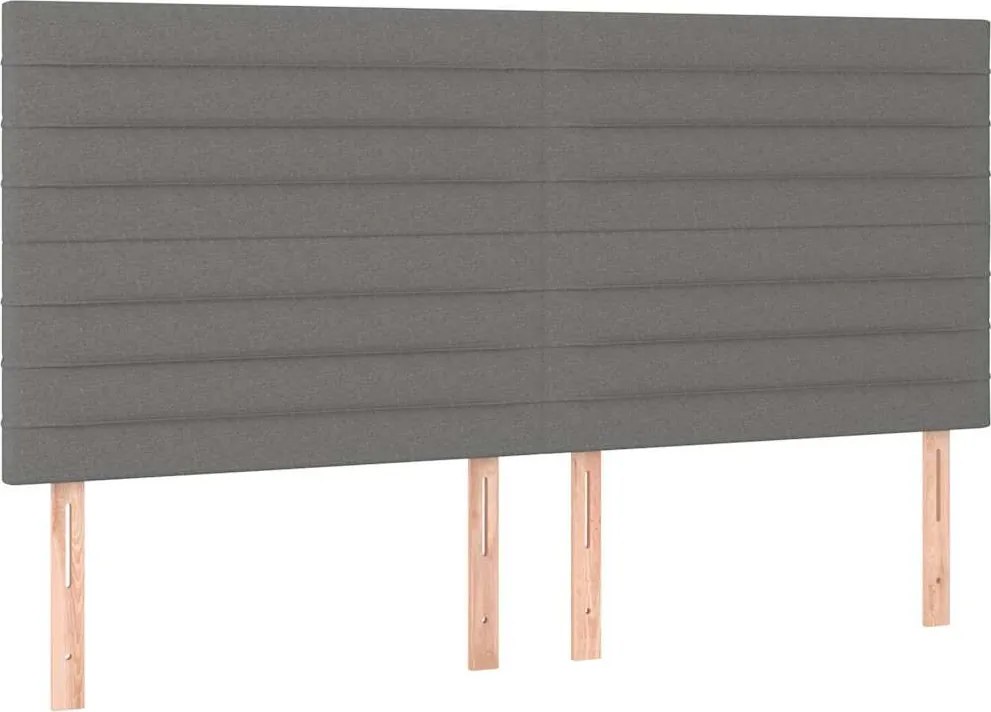 Box spring postel s matrací tmavě šedá 160x200 cm textil 3128614