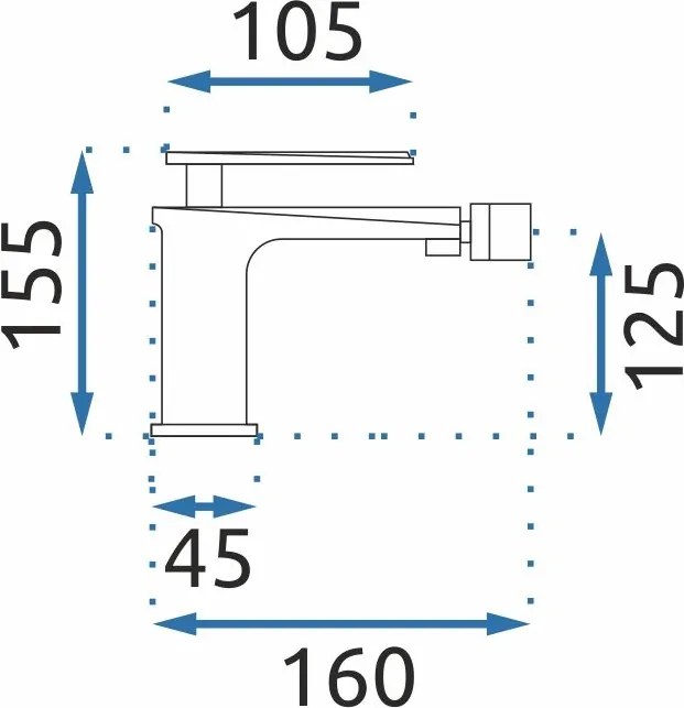 Rea Romano - Bidetová baterie, retro černá, REA-B9901