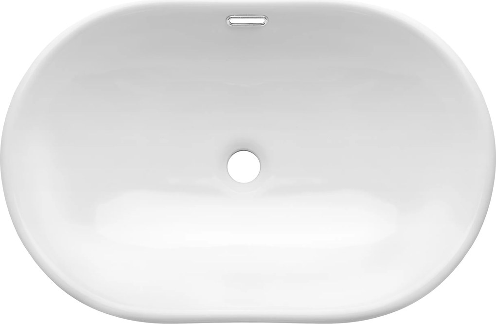 Invena Nike, umyvadlo na zapuštění 600x400x180 mm, bílá lesklá, INV-CE-28-060-W