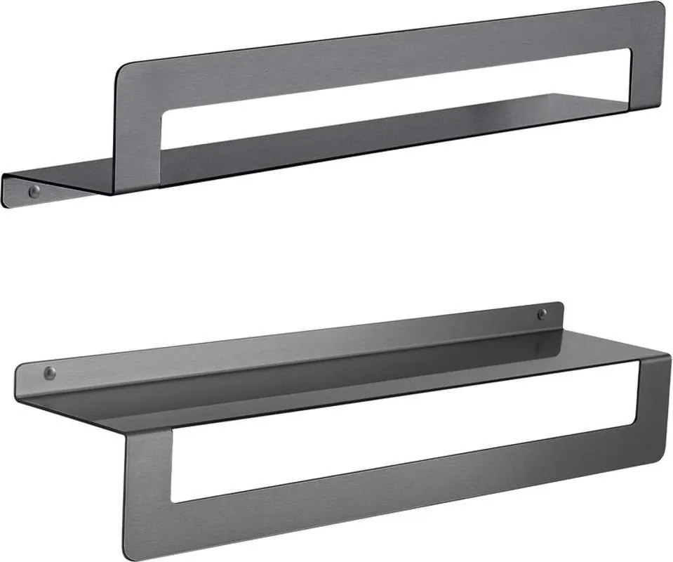 Sapho Gedy Cleo - Polička s držákem ručníků 50 cm, gun metal 2019815