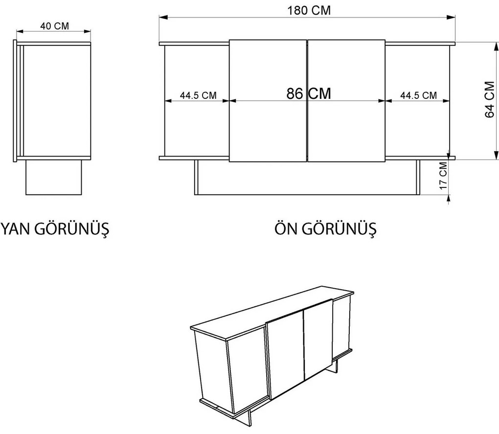 Skříňka Diana Sand and Walnut