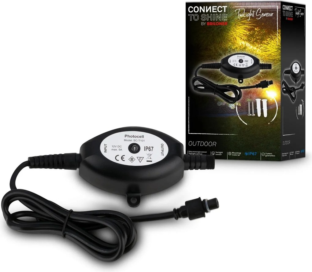 BRI 3921015 CONNECT TO SHINE soumrakový senzor se spojkou, IP67 - BRILONER