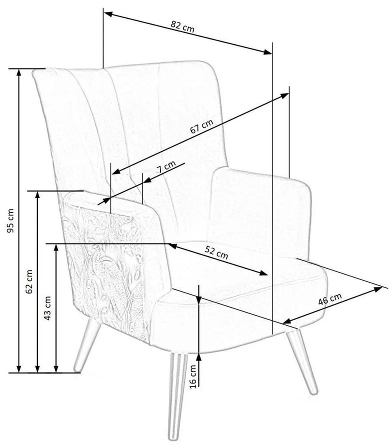Křeslo Rikito, tmavě zelená