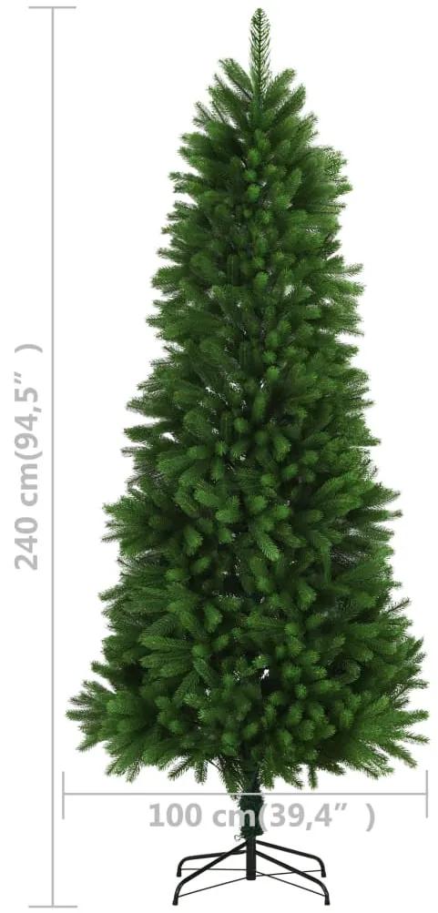 vidaXL Umělý vánoční stromek s LED a sadou koulí 240 cm zelený