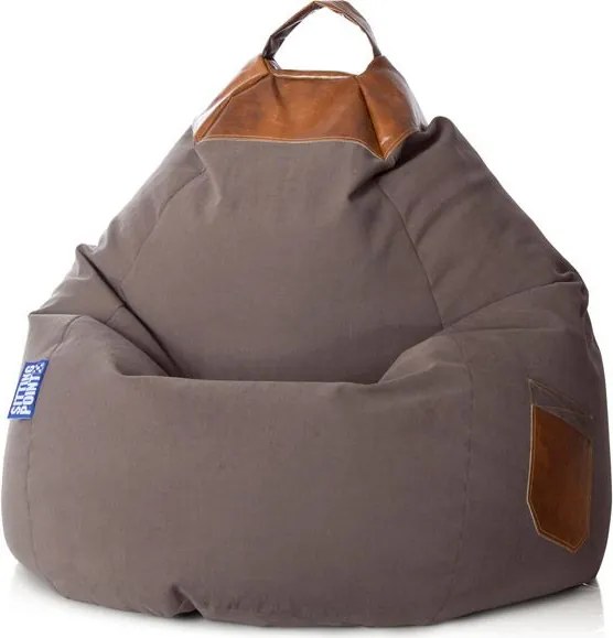 Sitting Point Sedací vak Beanbag Jamie (hnědá, XL (220 l))