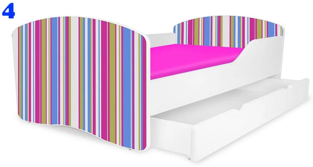 Dětská postel Adam rainbow vzor 4 180x80 cm