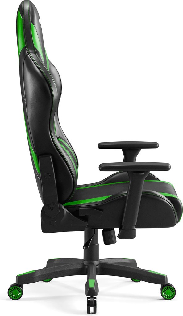 Herní židle z ekokůže Normal Size, černý-zelený: Diablo X-Horn 2.0