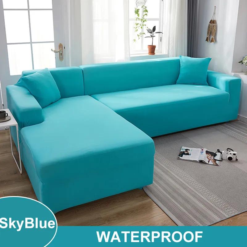 Elastický potah na pohovku či křeslo - voděodolný (4 sedadla) Barva: nebesky modrá