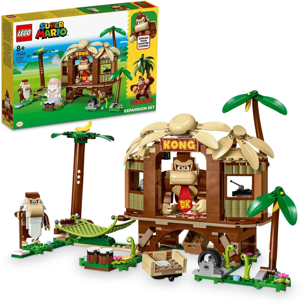 Lego stavebnice lego super mario 71424 donkey kongův dům na stromě – rozšiřující set