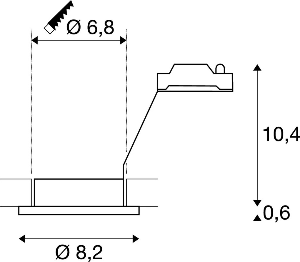 SLV 1001166 Dolix OUT, venkovní chromová zápustná bodovka GU10 max. 50W, průměr 8,2cm, IP65
