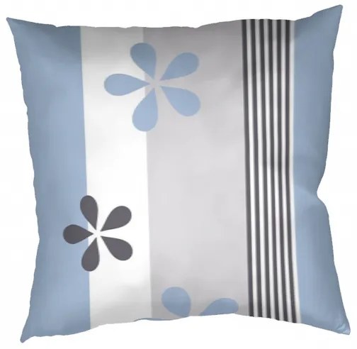 Dadka Povlečení flanel Flér šedomodrá  240x220, 2x70x90 cm