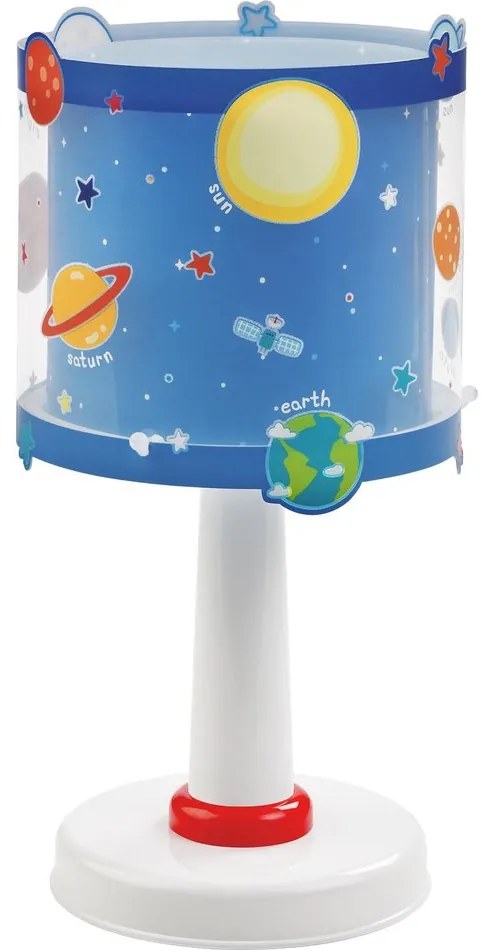 Dalber Planets 41341 dětské stolní lampy  modrý   plast   1xE14 max. 40W