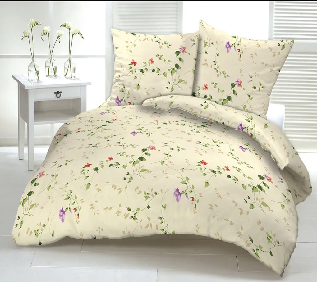 Povlečení krepové Toscania TiaHome - 1x Polštář 90x70cm, 1x Přikrývka 140x200cm