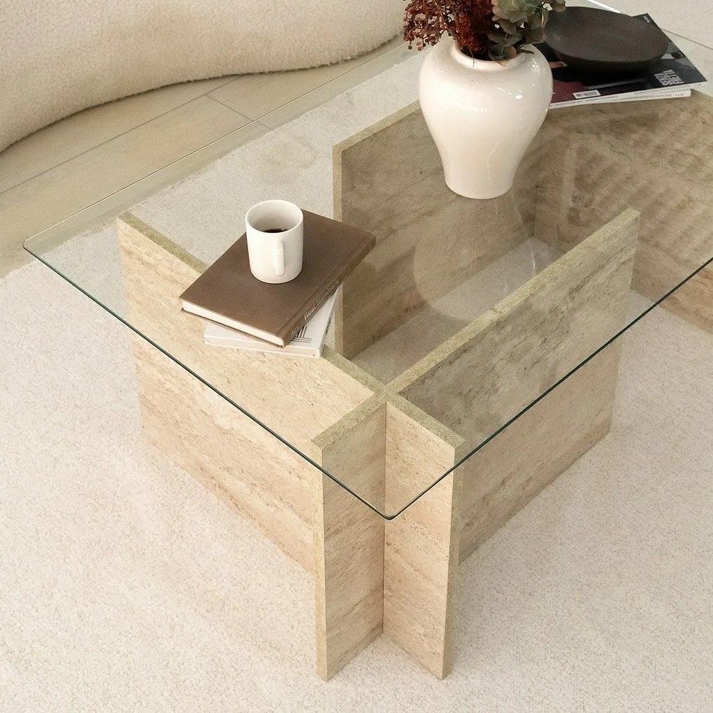 Konferenční stolek New Escape Travertine