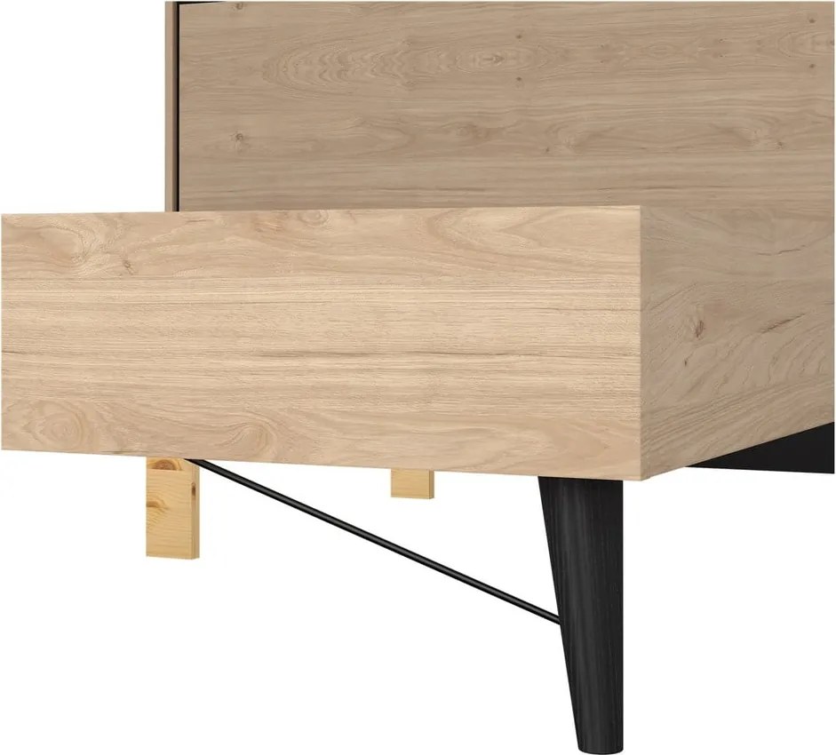 Dvoulůžková postel bez roštu v přírodní barvě 160x200 cm Ry – Tvilum