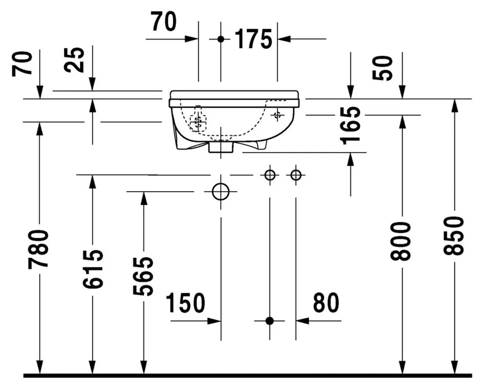 Duravit Starck 3 - umývátko 40x26 cm 0751400000