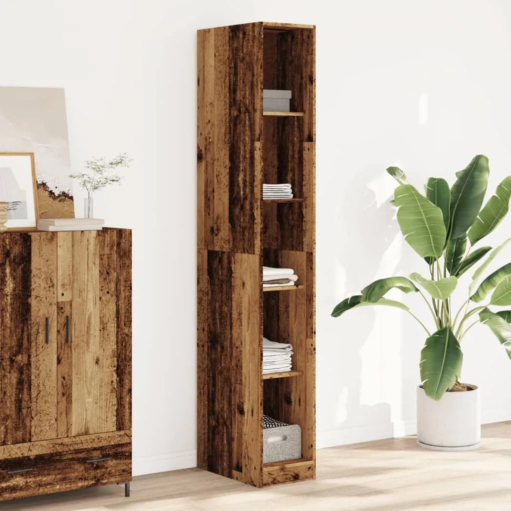 Šatní skříň old wood 30 x 50 x 200 cm kompozitní dřevo 3307709