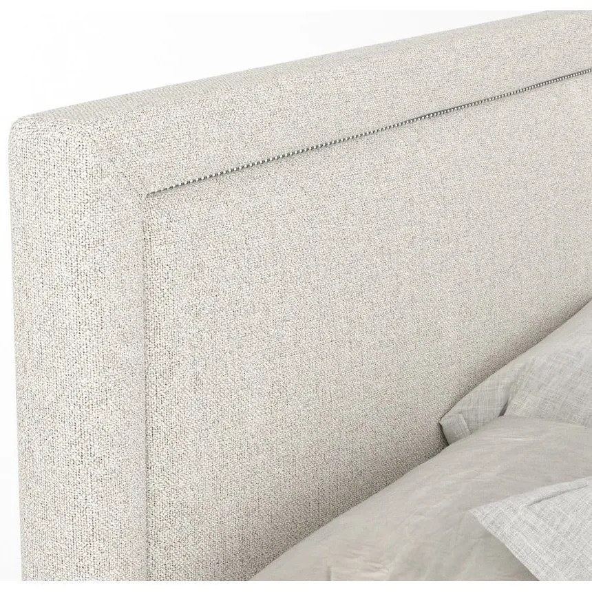 Béžová boxspring postel s úložným prostorem 200x200 cm Lavenda – Maison de Rêve