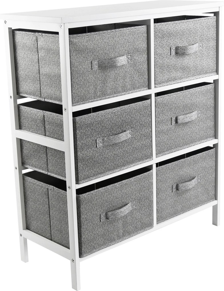 XXXLutz KOMODA, borovice, šedá, bílá, 70/80/30 cm Carryhome - Skříně & regály do dětského pokoje - 004201012004