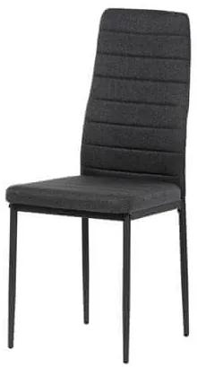 Autronic Moderní jídelní židle Židle jídelní, černá látka, kov šedá (DCL-374 BK2)