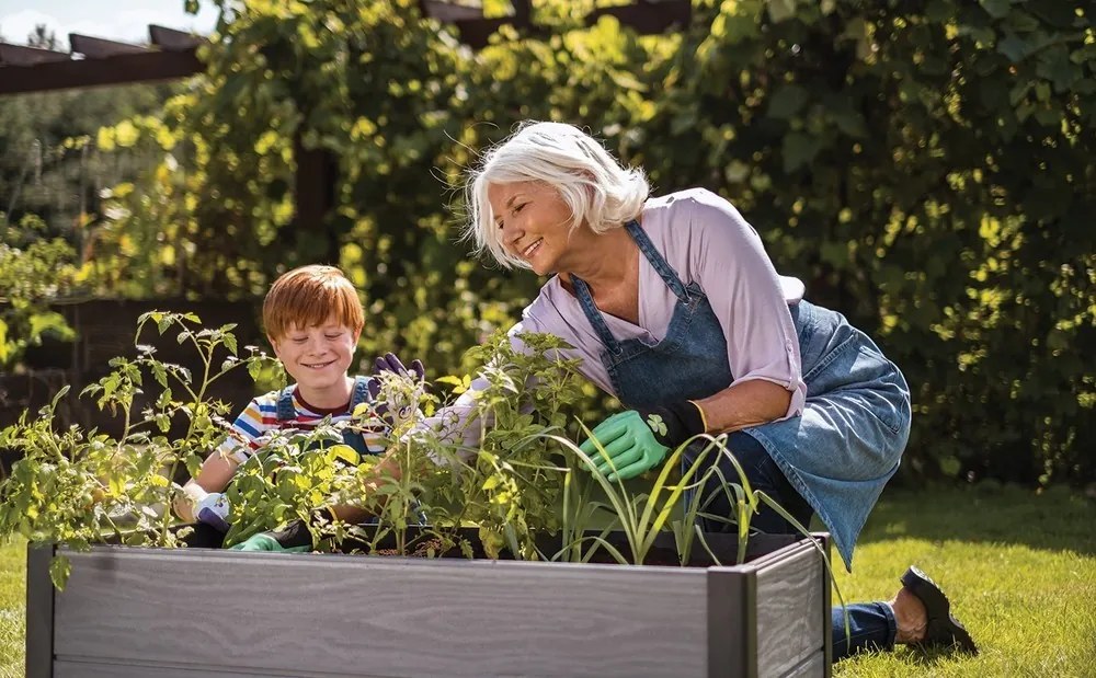 Vyvýšený záhon MAPLE šedá Keter