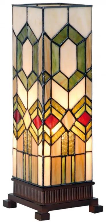 Stolní lampa Tiffany Theo – 12x12x35 cm