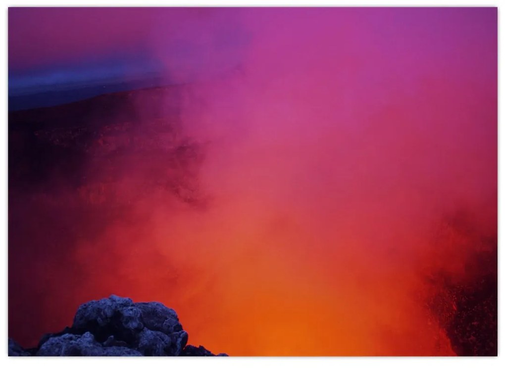 Skleněný obraz - vulkán (70x50 cm)