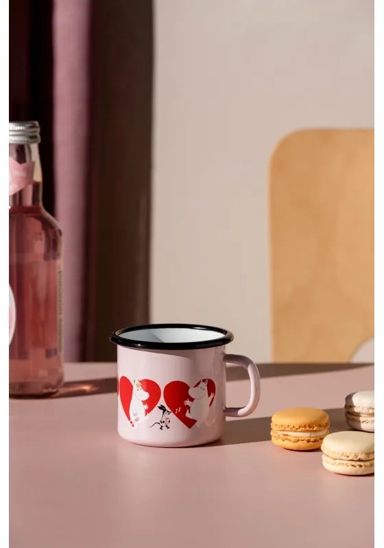Hrnek Moomin Heart 0,25l, smalt / růžový