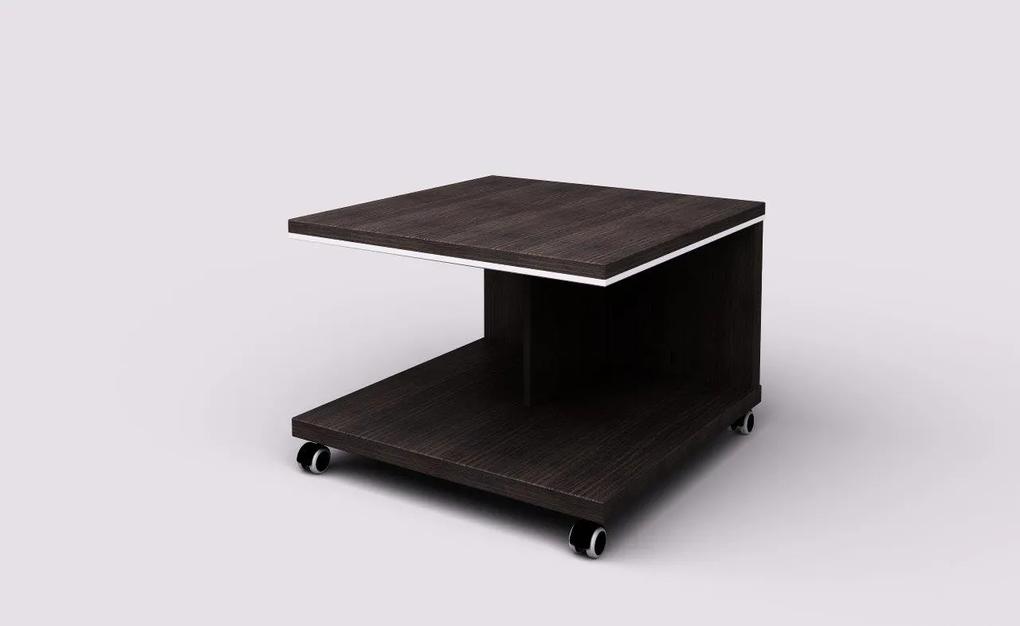 Lenza Konferenční stolek WELS - mobilní, 700 x 700 x 500 mm, wenge
