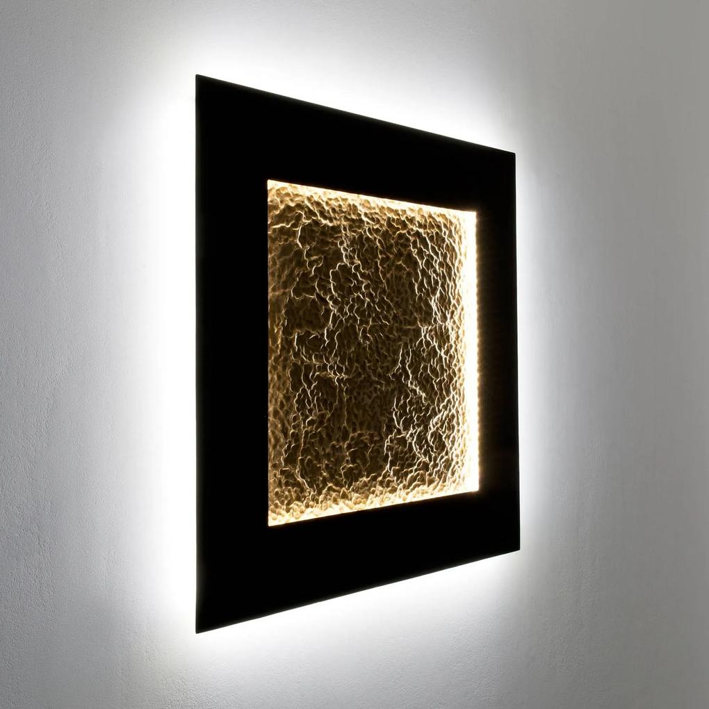 Nástěnné svítidlo Plenilunio Eclipse LED, hnědá/zlatá barva, 80 cm