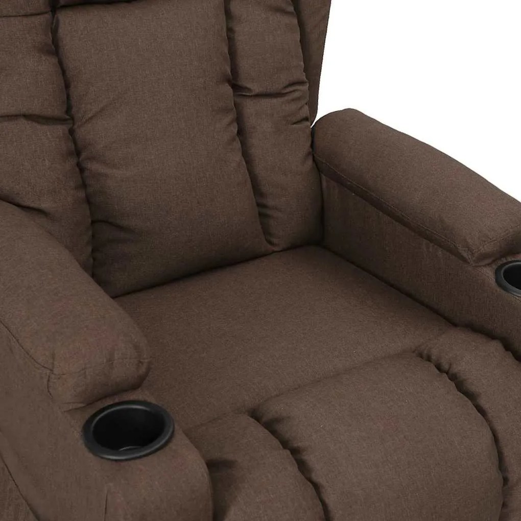 Polohovací křeslo taupe textil 339056