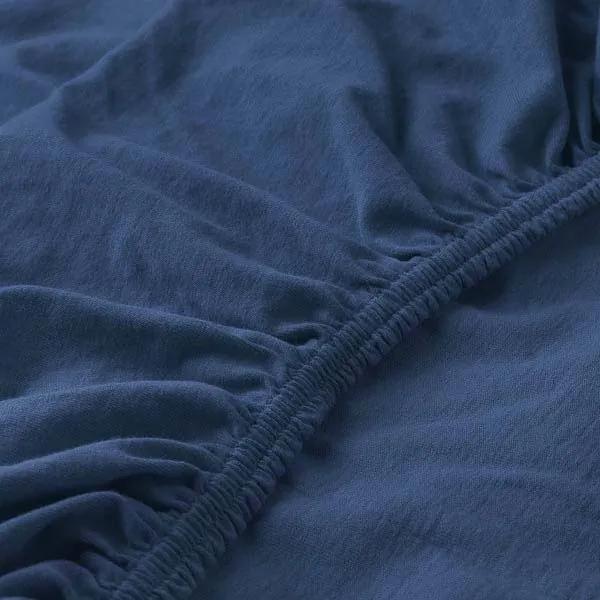 XPOSE® Jersey prostěradlo Exclusive s lycrou - tmavě modrá 160x200 cm