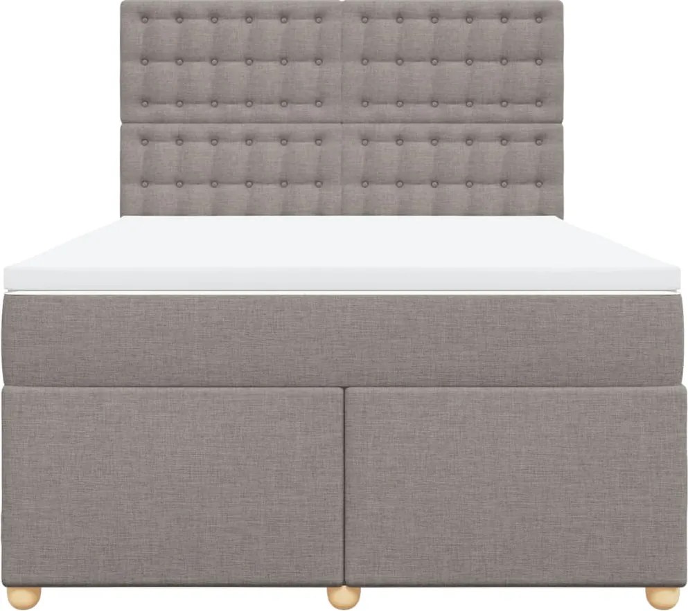 Box spring postel s matrací taupe 160x200 cm textil 3293649
