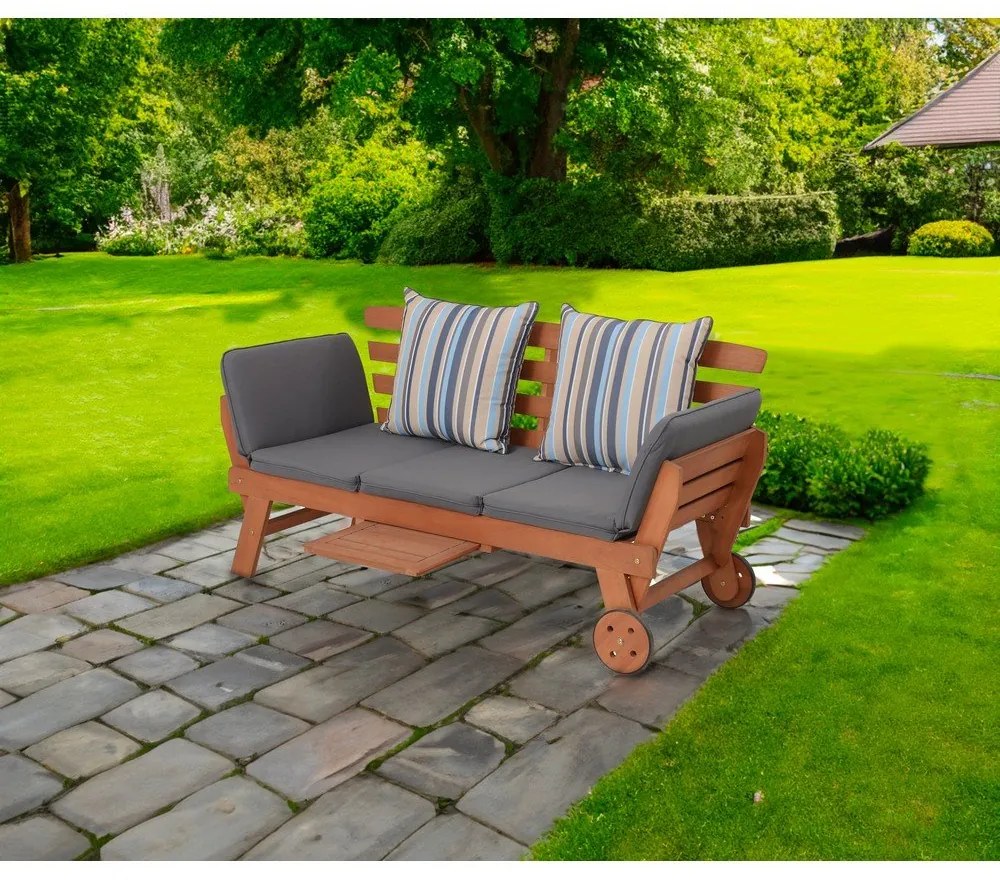 Hnědá dřevěná zahradní lavice Rincon – Garden Pleasure