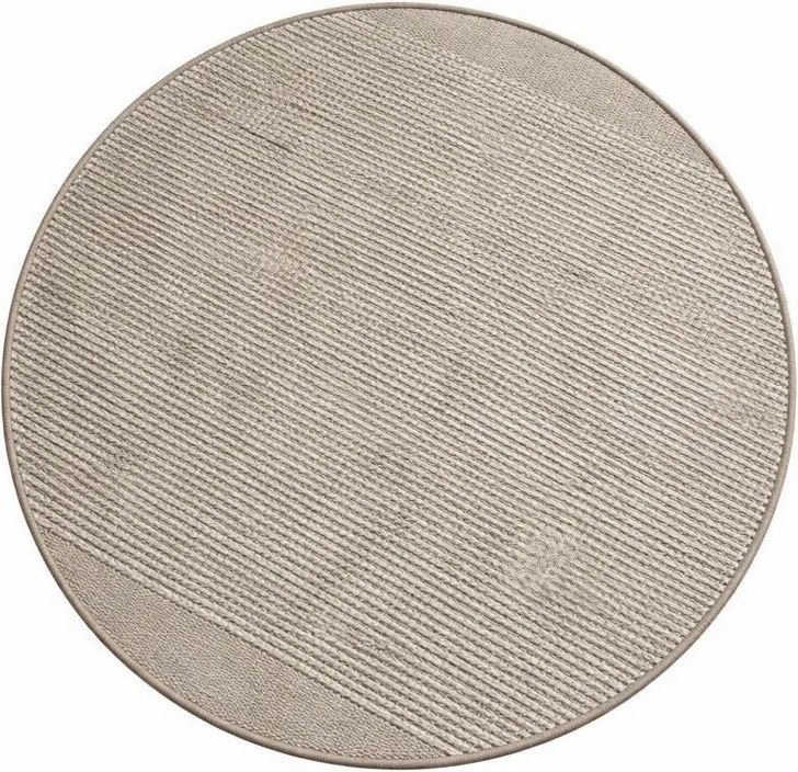 My Flair, Kusový koberec Suzan Creme kruh, 100x100 (průměr) kruh, šedá, chodba / předsíň