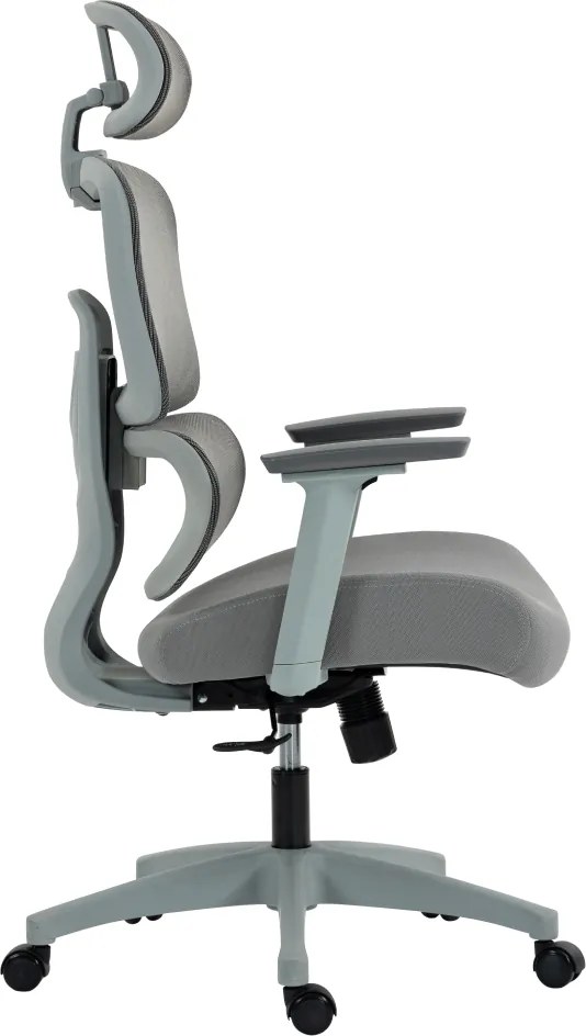 Ergonomická kancelářská židle COSMO - šedá síťovina / nosnost 150 kg