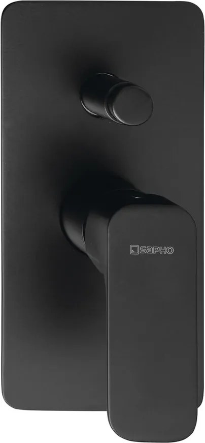 Sapho Sapho, SPY podomítková sprchová baterie, 2 výstupy, černá matná, PY42/15