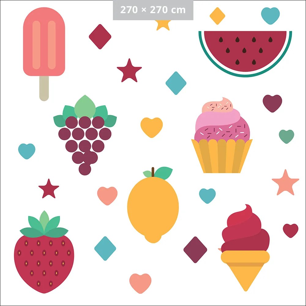 dětská obrazová tapeta sweets 02 Velikost: 420 × 270 cm