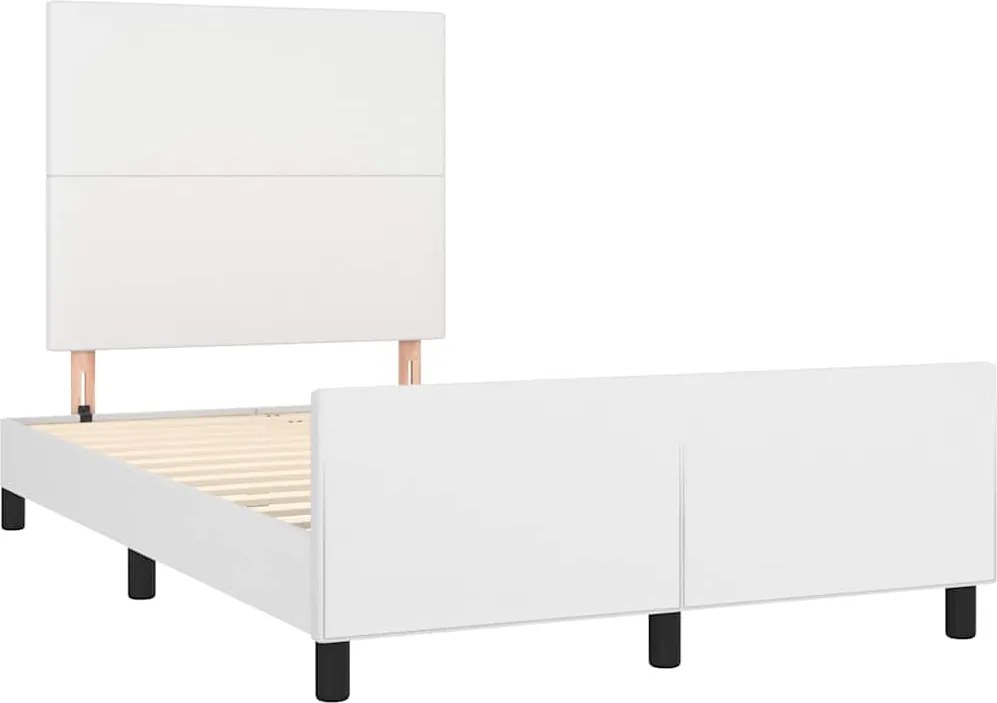 Rám postele s čelem bílý 120x200 cm umělá kůže 3125440