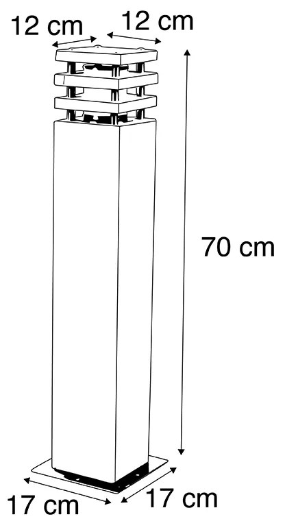 Moderní venkovní stojací lampa pískovcová 70 cm - Grumpy