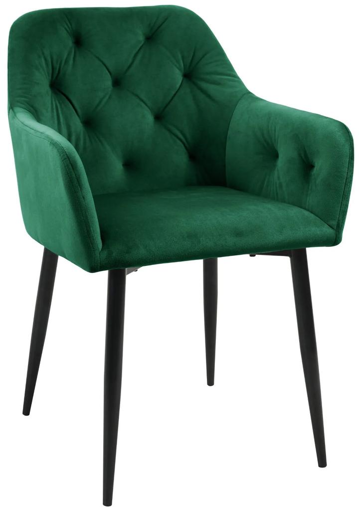 Jídelní židle Satya (tmavě zelená). 1071231