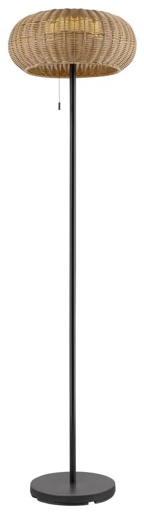 LA 1008387 ADEGAN venkovní stojací lampa, solární, 2200 K, IP65, hnědá - BIG WHITE (SLV)