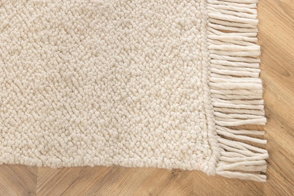 Obdélníkový koberec Betina, bílý, 400x300